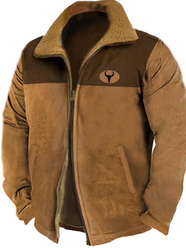 Graphic Bloc De Couleur Homme Du Quotidien Sweat Zippé Vacances Sortie