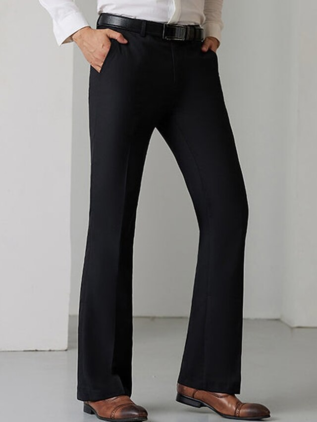 Men's Graduation Dress Pants Flared Pants Trousers Suit Pants Pocket ...