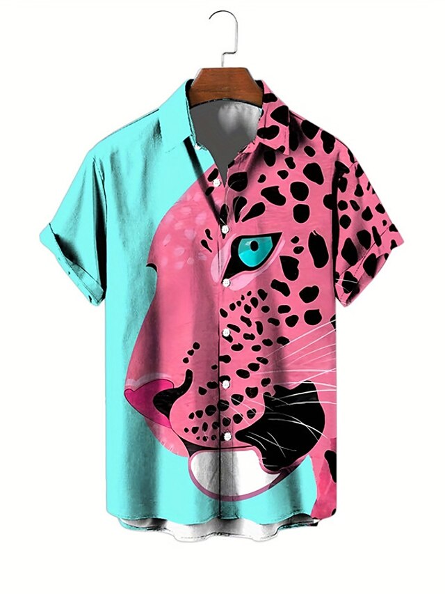 Leopard Casual Bărbați Cămașă Purtare Zilnică Ieșire Sfârșit de ...