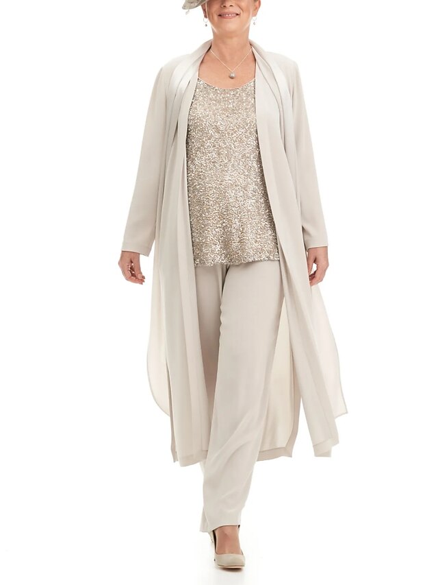 Jumpsuits Mother of the Bride Dress Wedding Guest Elegant Scoop Neck ...