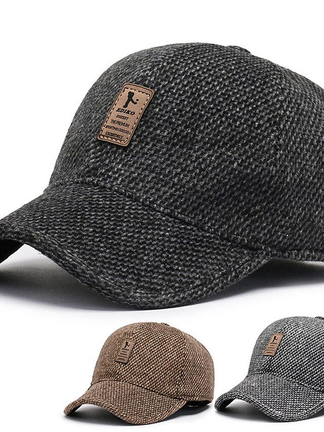 Herren Cap Basecap Wintermützen Schwarz Kaffee Terylen Reise Outdoor ...