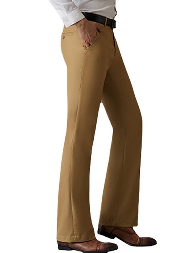 Men's Graduation Dress Pants Flared Pants Trousers Suit Pants Pocket ...