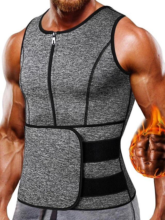 Men's Compression Tank Body Shaper Workout Tank Shapewear Men Tops Crew ...