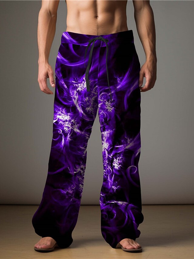 Flame Abstract Men's 3D Print Pants Trousers Outdoor Daily Wear ...