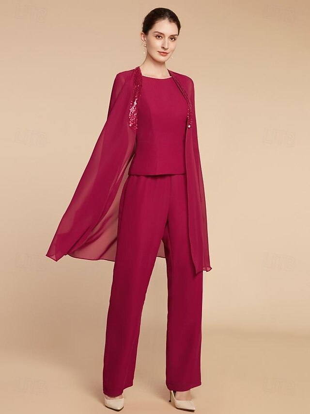 Jumpsuit / Pantsuit Mother of the Bride Dress Wedding Guest Elegant ...