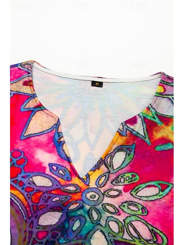 Dames Mini Jurk T-Shirt Jurk Shift Jurk Zomer Jurk Print Jurk Actieve Mode Streetwear Buiten ...