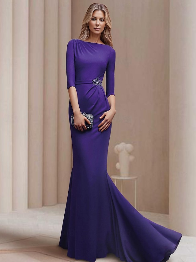 Mořská Panna Šaty Pro Matku Nevěsty Elegantní 20 Léta 20 Století Loď