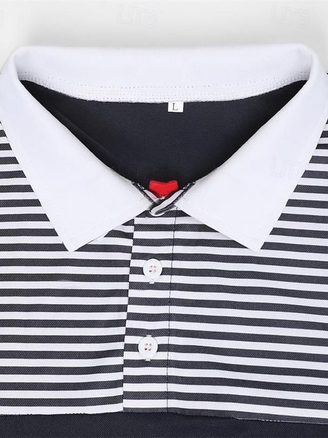 Men's Button Up Polos Cotton Polo Shirt Casual Holiday Lapel Short ...