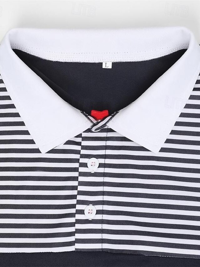 Men's Button Up Polos Cotton Polo Shirt Casual Holiday Lapel Short ...