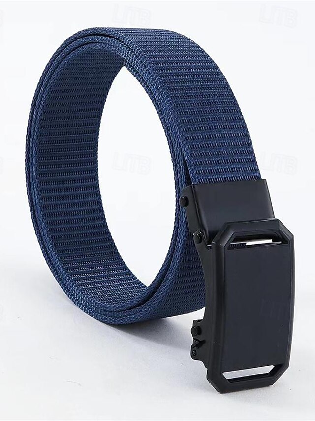 Men's Belt Outdoor Belt with Metal Buckle Automatic Buckle Nylon ...