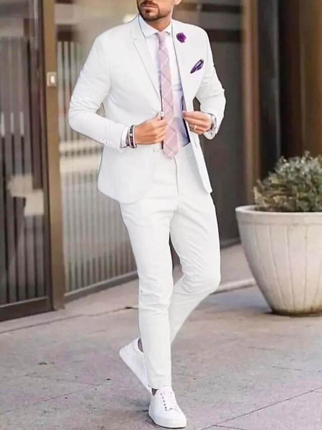 Black Blue Ivory Men's Wedding Suits Homecoming Suits Business Workwear ...