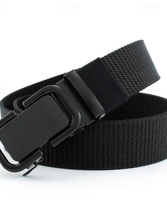 Men's Belt Nylon Belt Outdoor Belt with Metal Buckle Automatic Buckle ...