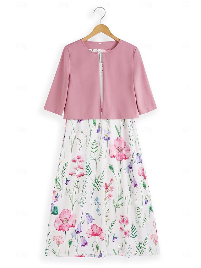 Damen Kleid-Set Casual kleid Kleid drucken Outdoor Täglich Elegant Modisch Tasche Bedruckt ...