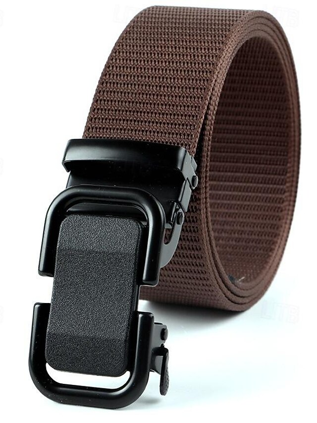 Men's Nylon Belt Outdoor Belt with Metal Buckle Automatic Buckle Nylon ...