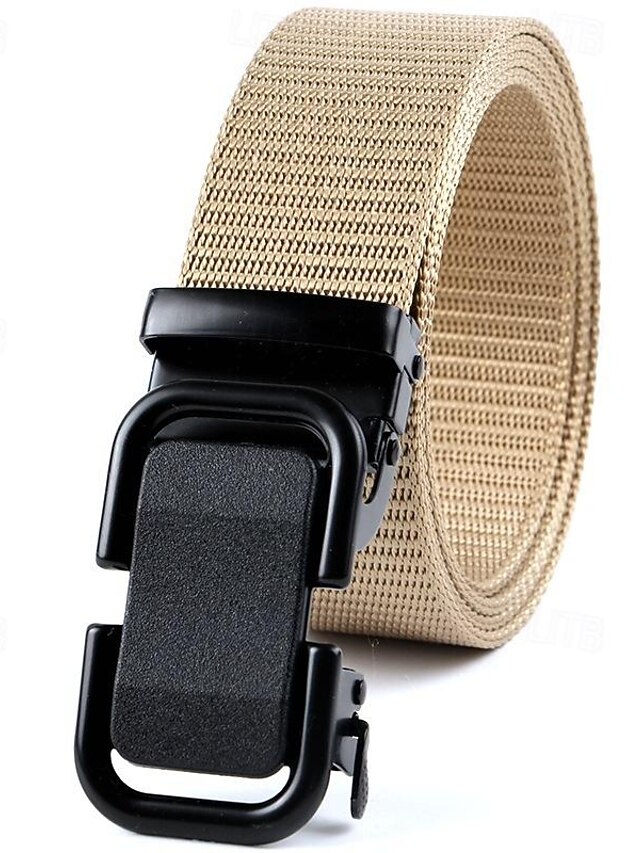 Men's Nylon Belt Outdoor Belt with Metal Buckle Automatic Buckle Nylon ...