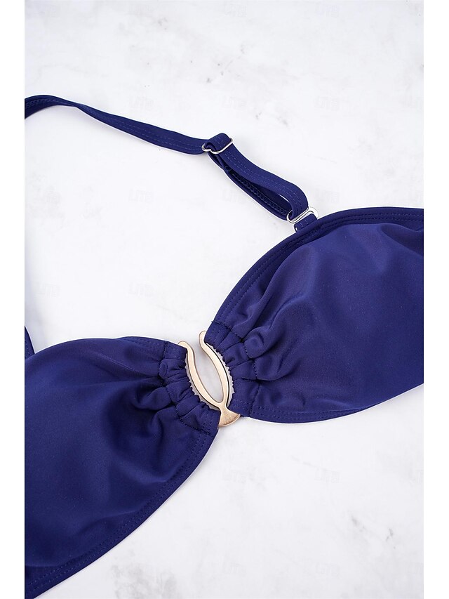 Women's Normal Swimwear Bikini Swimsuit 2 Piece Beach Wear Summer Plain ...