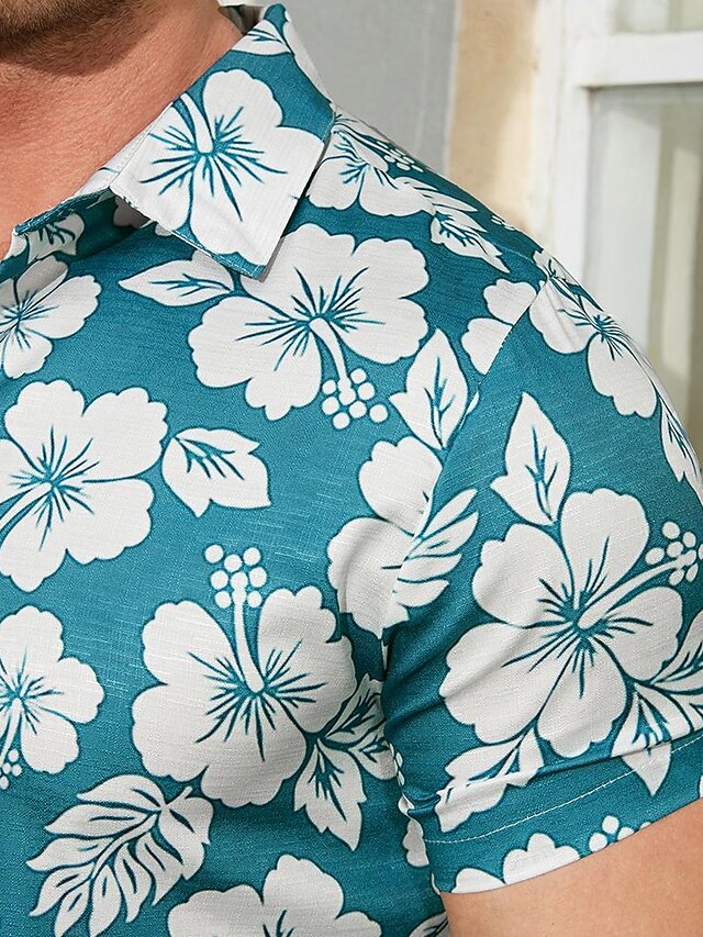 Men's Tropical Flowers Flower / Plants Summer Shirt Casual Shirt Beach ...
