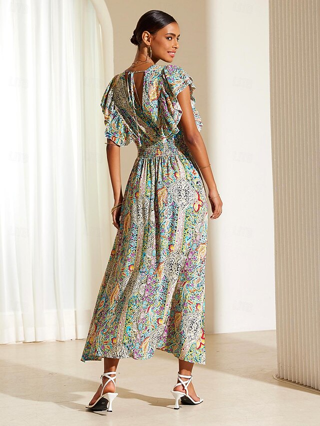 Women's Maxi long Dress Casual Dress Swing Dress Summer Dress Boho ...