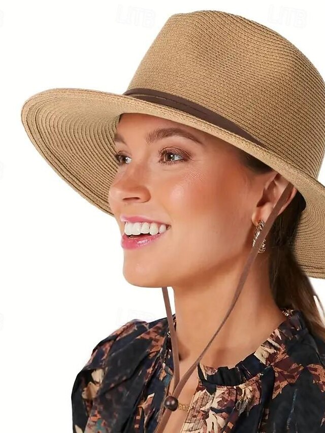 Women's Hat Straw Hat Sun Hat Portable Sun Protection Breathable Street ...