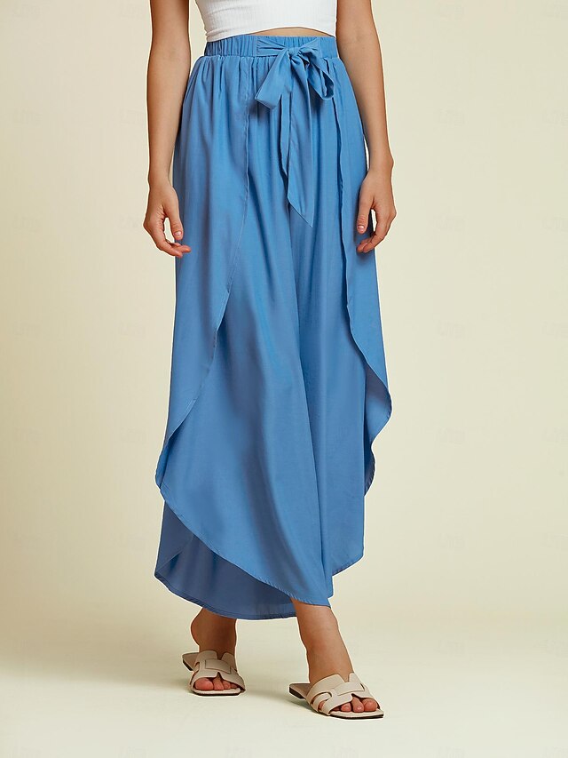 Rayon Swing Sky Blue Long Pants 2026 - $61.99