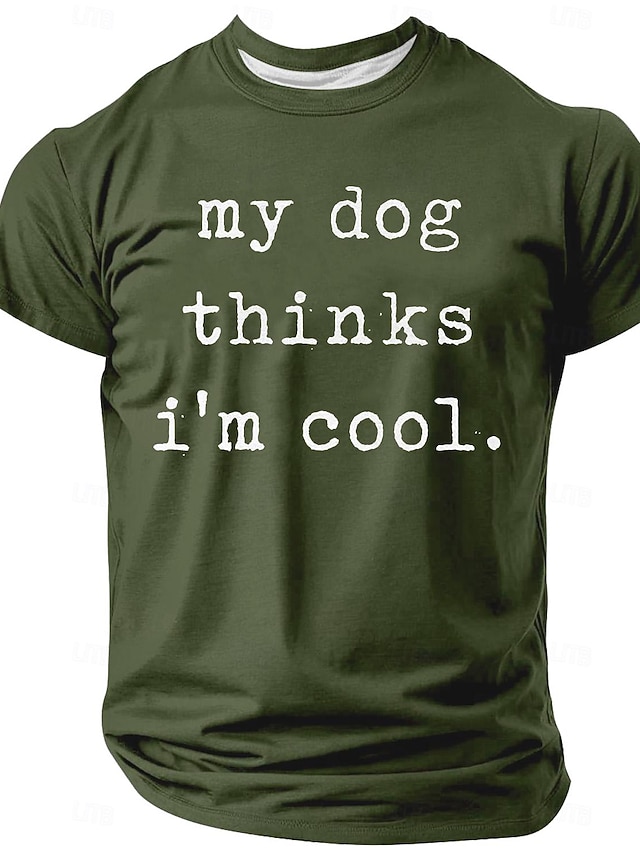 2024年 男性用 Tシャツ 犬 おかしい クルーネック 衣類 3Dプリント パーティー 祝日 半袖 ヴィンテージ クール コレクション – $20.99