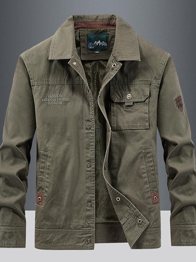 Men's Cargo Jacket Transition Jacket Outdoor Windbreaker Multiple ...