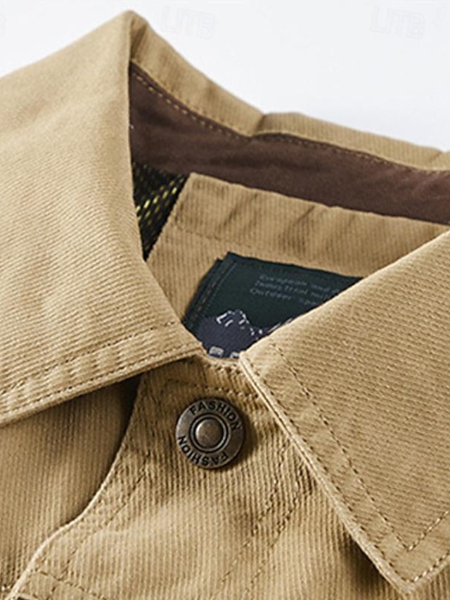 Men's Cargo Jacket Transition Jacket Outdoor Windbreaker Multiple ...