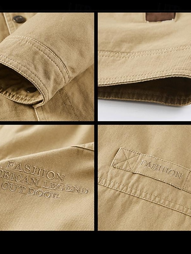 Men's Cargo Jacket Transition Jacket Outdoor Windbreaker Multiple ...