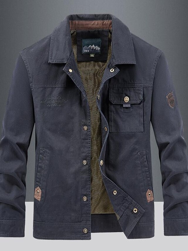 Men's Cargo Jacket Transition Jacket Outdoor Windbreaker Multiple ...