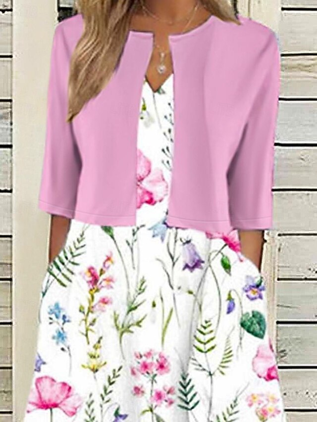 Damen Kleid-Set Casual kleid Kleid drucken Outdoor Täglich Elegant Modisch Tasche Bedruckt ...