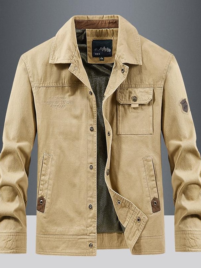 Men's Cargo Jacket Transition Jacket Outdoor Windbreaker Multiple ...