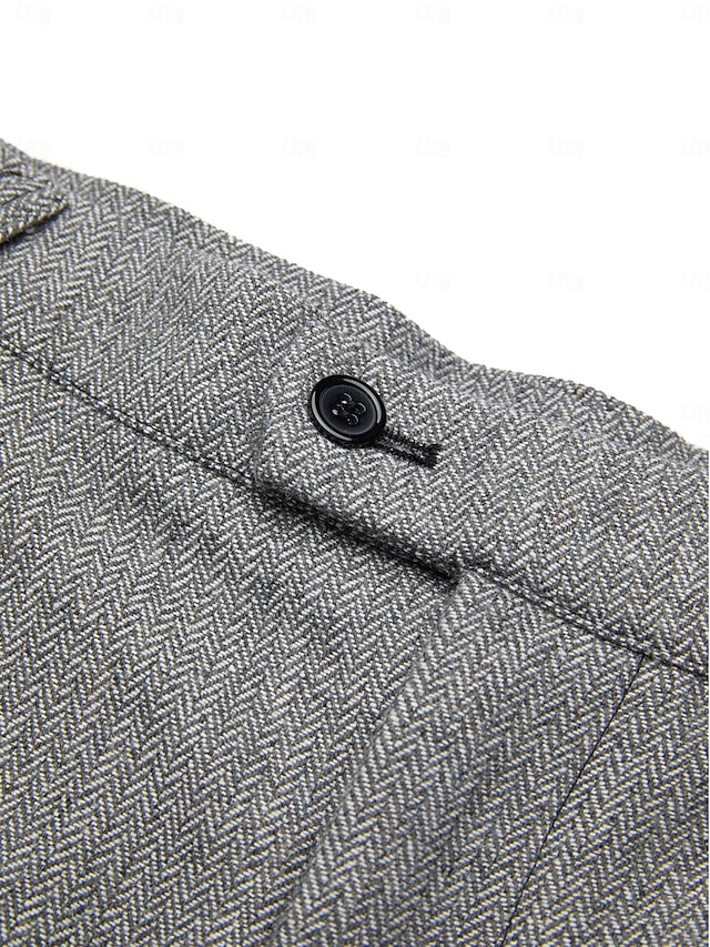 Men's Tweed Herringbone Suit 3 Piece Slim Fit – Vintage Formal Suit Set ...