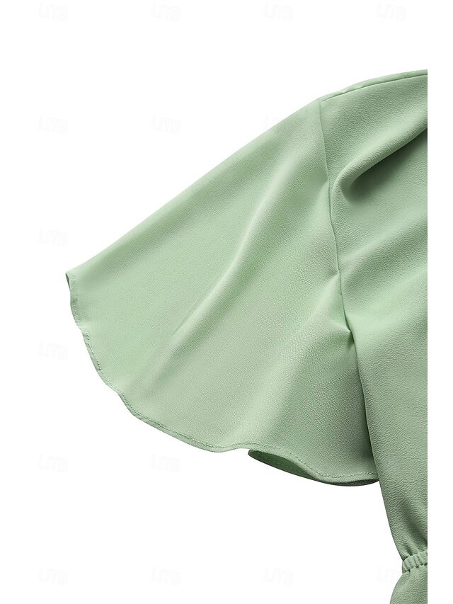 Women's Wedding Guest Cocktail Dress Bridesmaid Chiffon Split Thigh ...