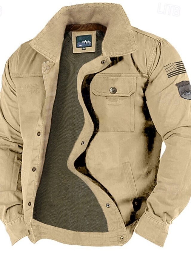 Men's Cargo Jacket Transition Jacket Outdoor Windbreaker Multiple ...