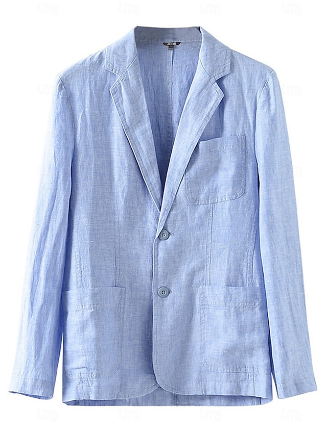 Men's 100% Linen Blazer Mens Linen Jackets Formal Evening Wedding Party ...