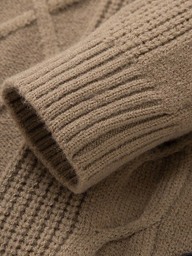 Men's Cardigan Sweater Cropped Sweater Zip Sweater Knit Sweater Ribbed ...