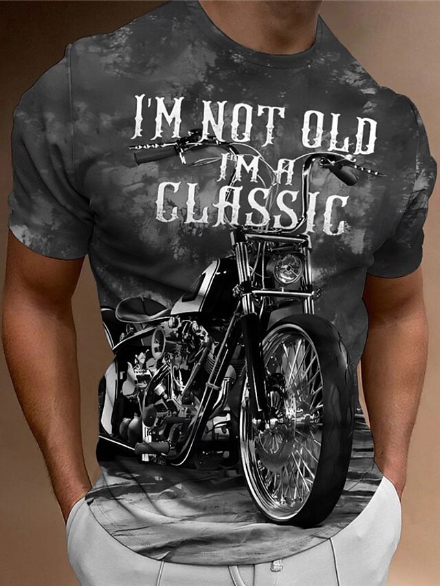 Men's Graphic Motorcycle T Shirt Motorcycle T Shirt Short Sleeve T ...