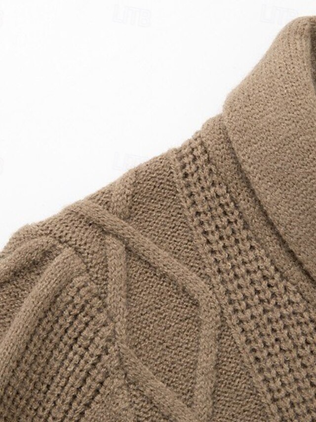 Men's Cardigan Sweater Cropped Sweater Zip Sweater Knit Sweater Ribbed ...