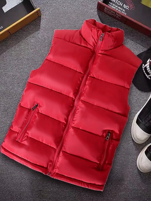 Hombre Chaleco acolchado Chaleco Vacaciones Diario Cita Moda Casual Otoño invierno Bolsillo ...