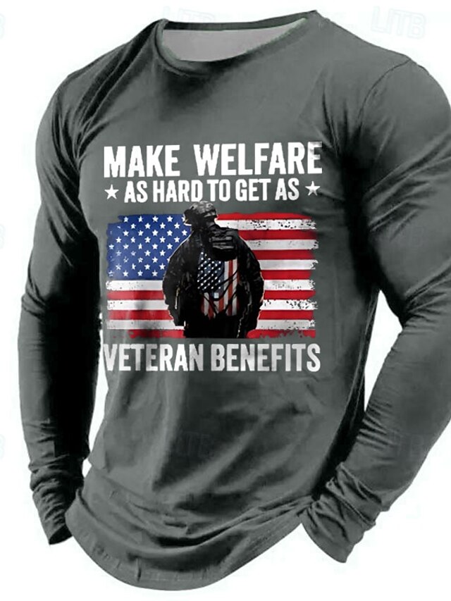 Veterans Day Men's Patriot Patriotic Veteran American US Flag Patriotic ...