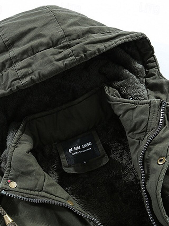 Men's Winter Jacket Fleece Jacket Casual Jacket Daily Vacation Thermal ...