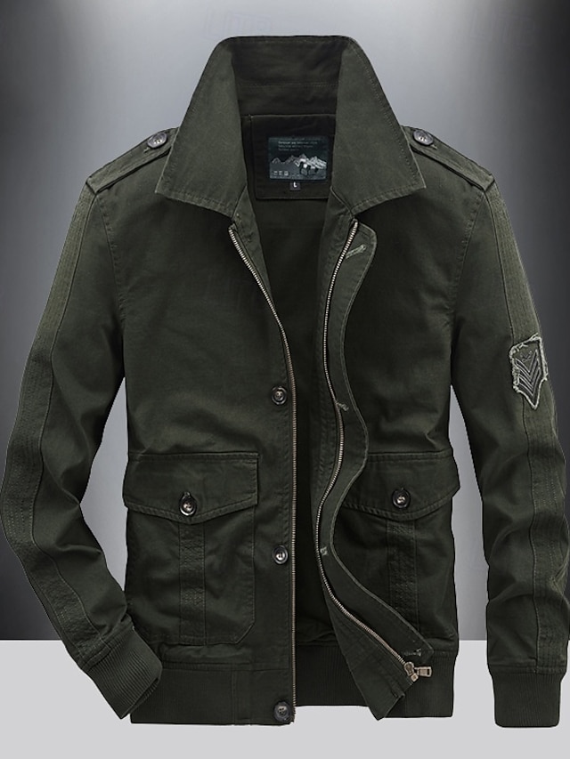 Men's Cargo Jacket Transition Jacket Going out Wearproof Pocket All ...