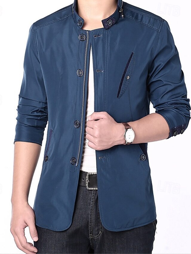 Men's Utility Jacket Transition Jacket Daily Windbreaker Pocket All ...