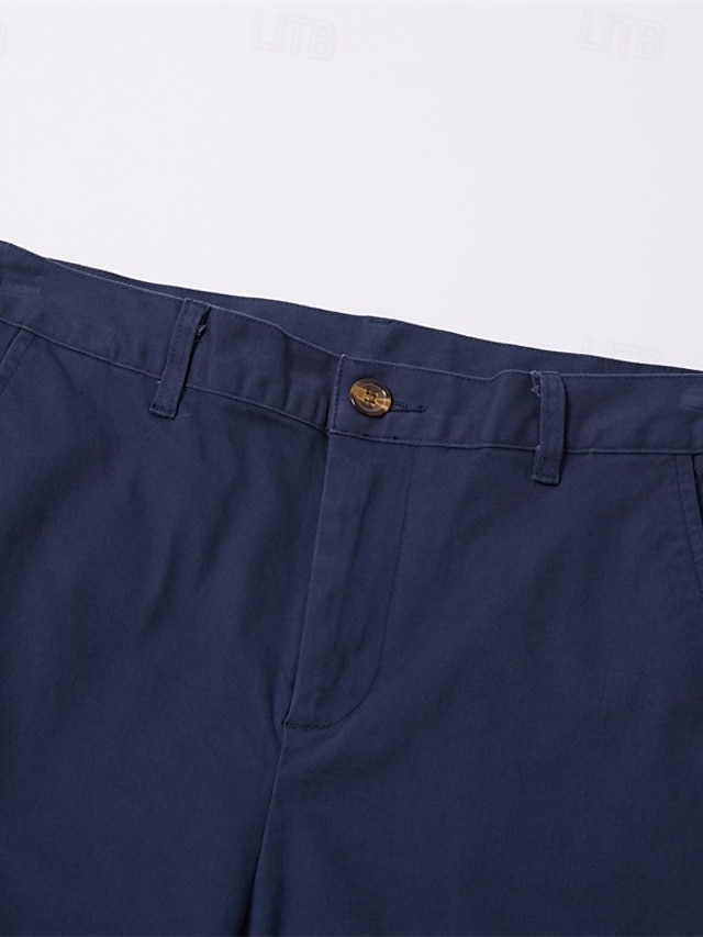 Men's Trousers Chinos Chino Pants Pocket Plain Comfort Breathable ...