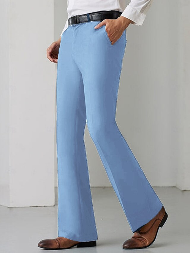 Men's Graduation Dress Pants Flared Pants Trousers Suit Pants Pocket ...