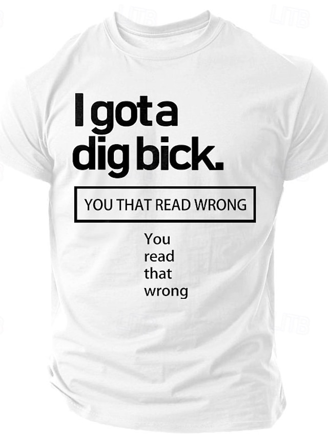 Men's Short Sleeve Graphic T-Shirt | Funny Wordplay Humor Design - 'I ...