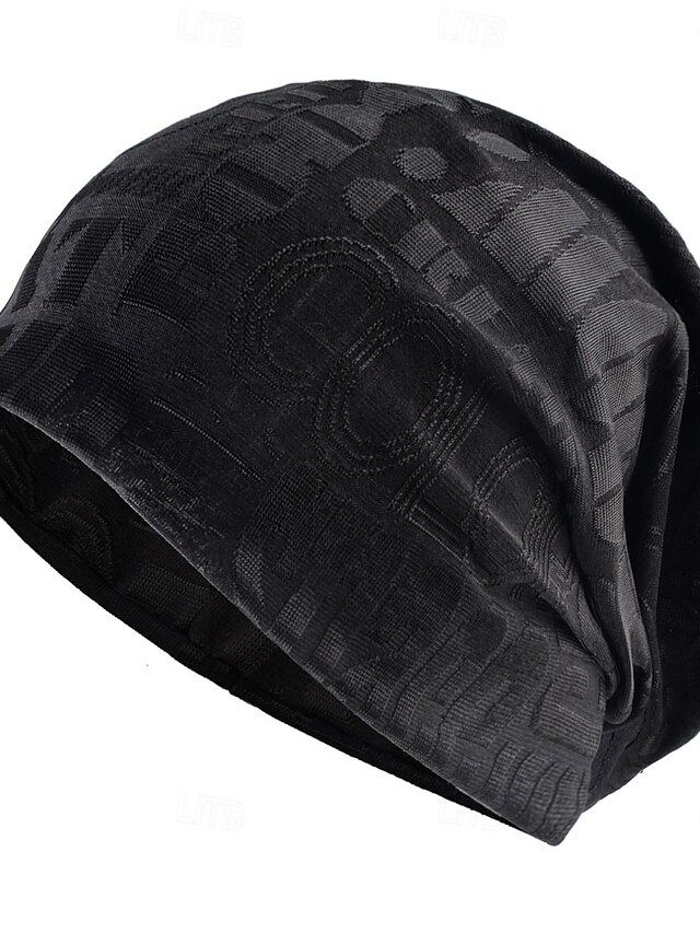 Men's Unisex Beanie Hat Beanies Skull Cap Black Blue Polyester Cozy ...