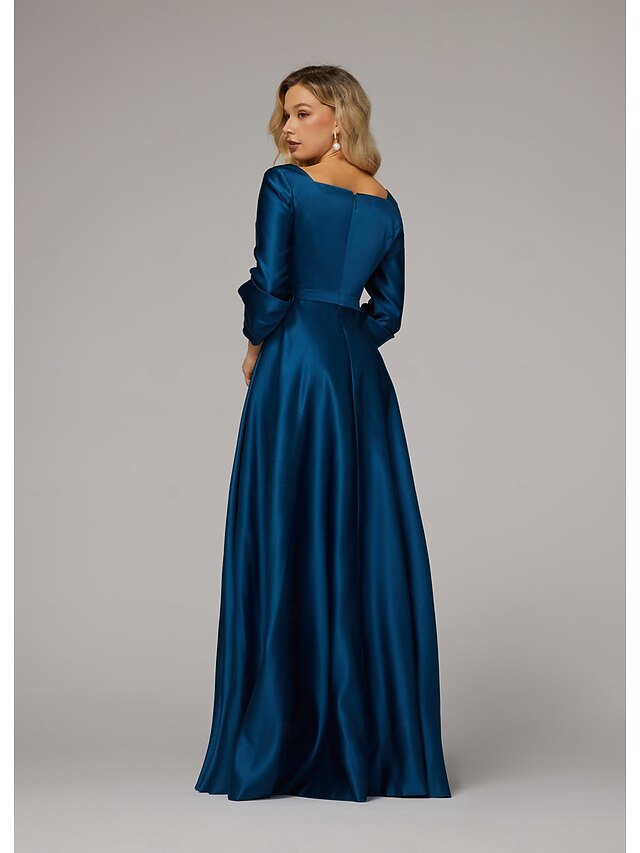 Robe de soirée A-Line élégante pour invitée de mariage cocktail fête ...