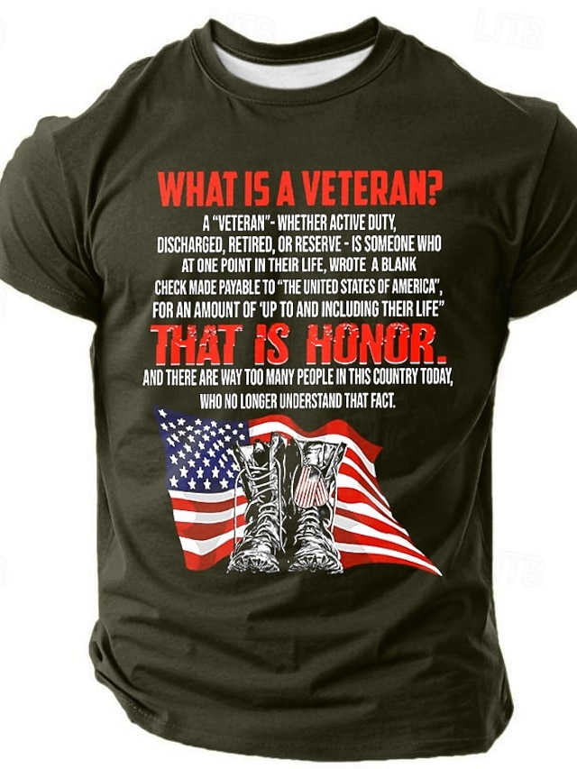 Veterans Day Men's Patriot Patriotic Veteran Veterans T shirt Short ...