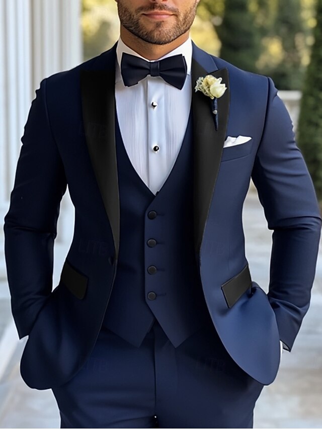 Men's Tuxedos Suits Beach Wedding Spring Wedding Navy Blue Royal Blue ...